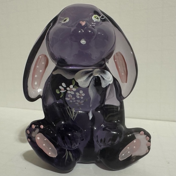 Fenton | Art | Fenton Sitting Lop Eared Rabbit Bunny Art Glass Hand ...